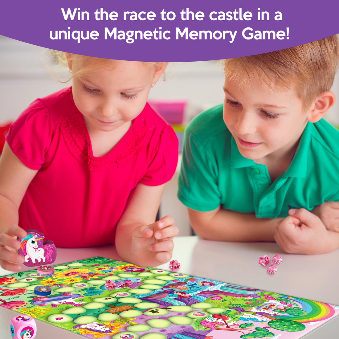Princess Race: Magical Memory & Unicorn Board Game for Kids Ages 3-8 ...